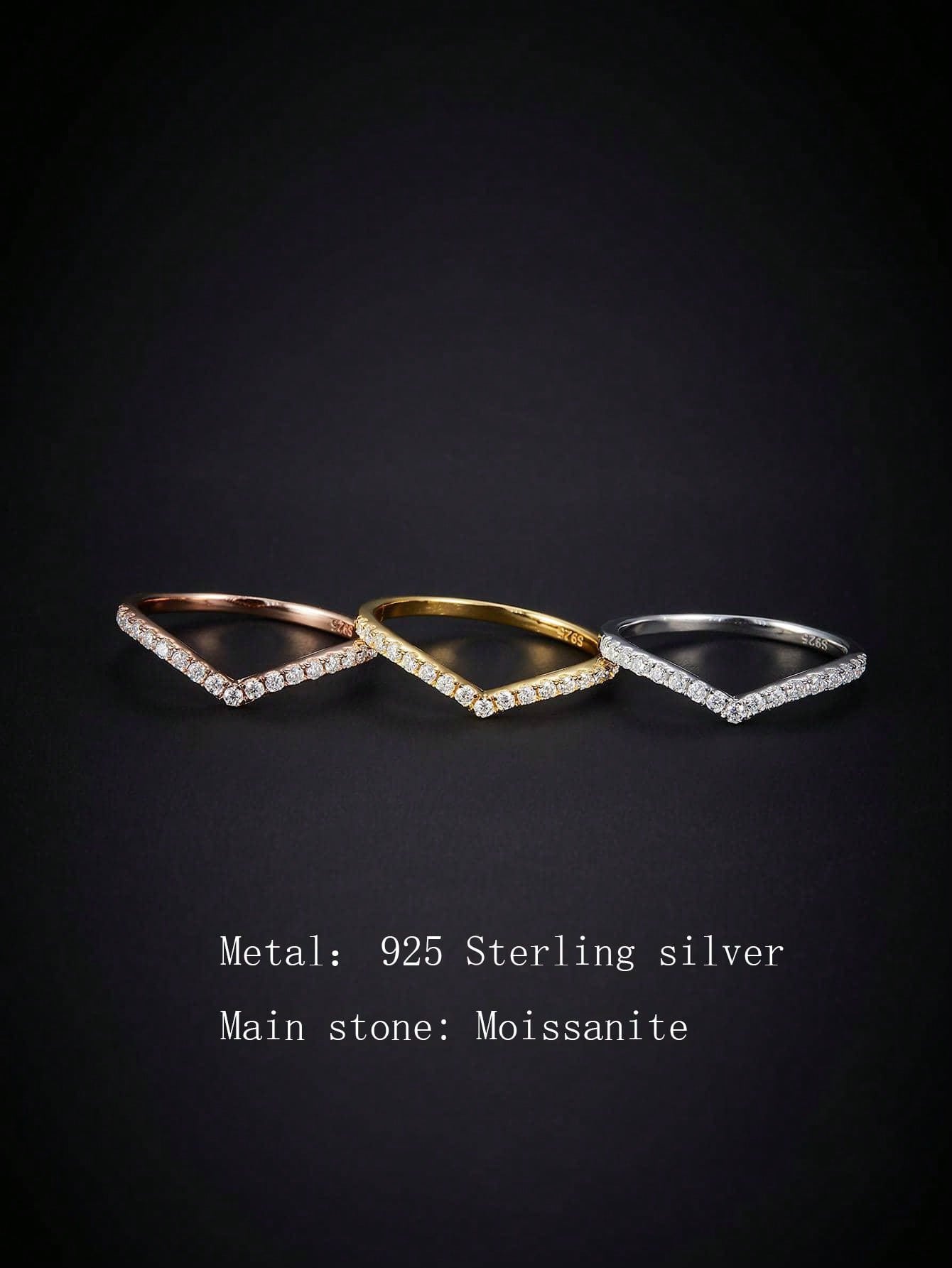 Laboratory-Created Moissanite Decor Sterling Silver Ring Wedding ...