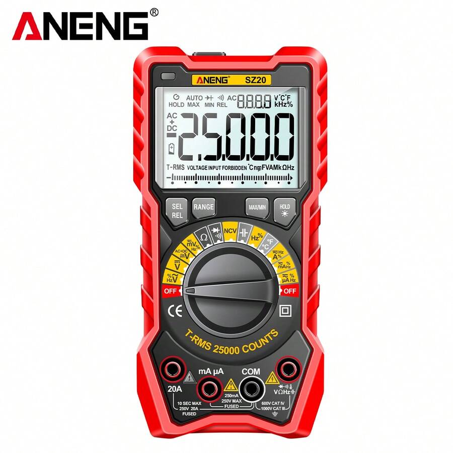 ANENG ANENG SZ20 25000 Counts Multimeter Smart Manual Range Meter NCV ...