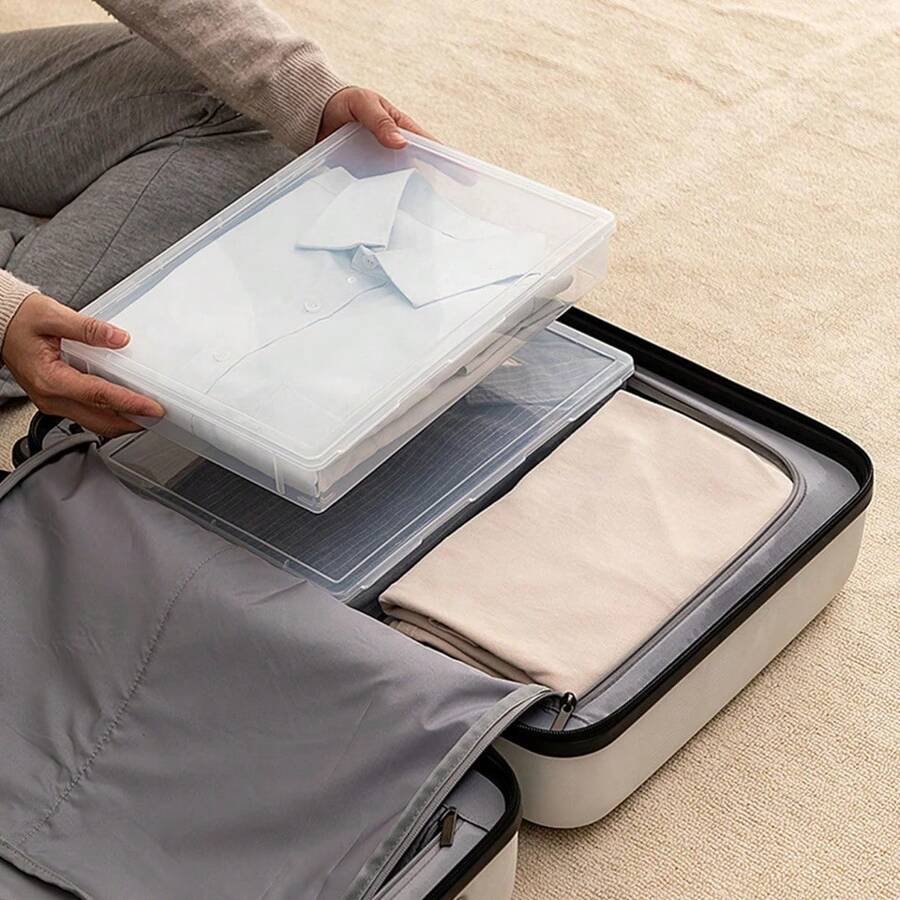 Clear Plastic Storage Box With Flap Lid, Multipurpose Craft Organizers ...