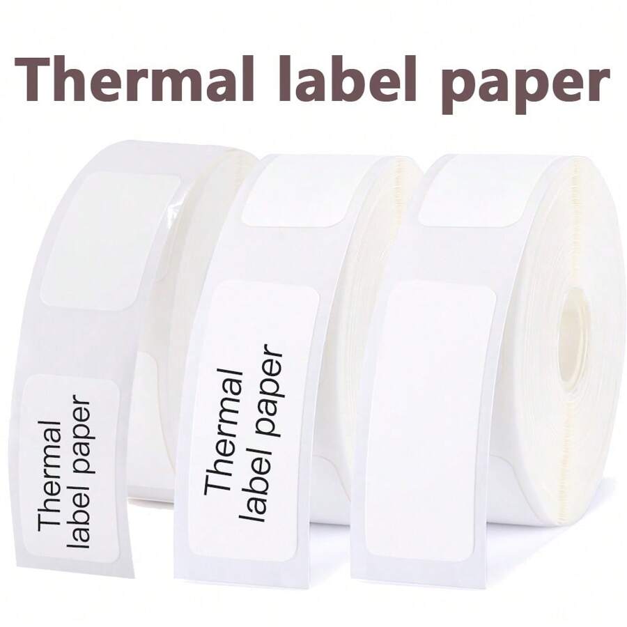 1PC Multi Size P15 Label Paper Sticker 15*50mm 12*30mm White Label Tape ...