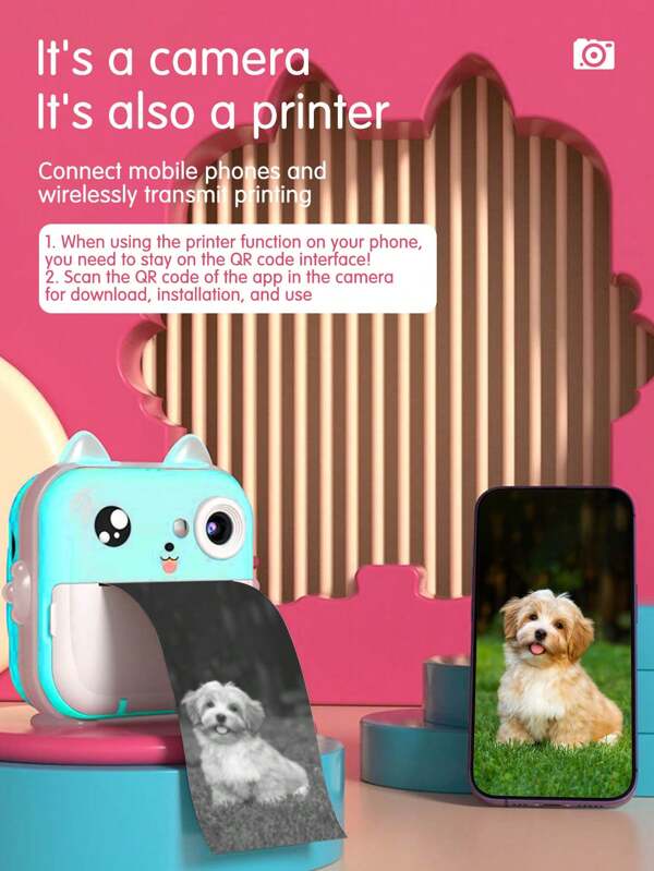 Mini Cute Cartoon Digital Camera Instant Camera With High Definition ...