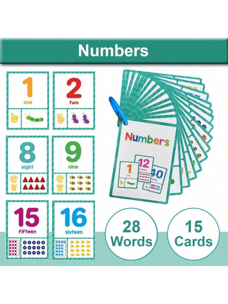Numbers 1-100 Flash Cards Preschool Kindergarten kids learning Math ...