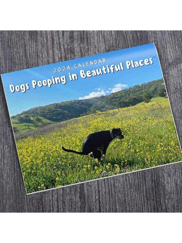 2024 Calendar - Dogs Pooping Calendar 2024 Wall Calendar Funny Calendar ...