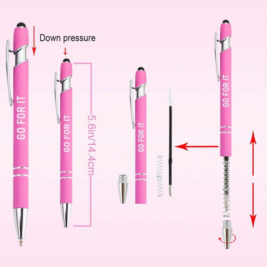 12 Pieces Pink Inspirational Pens | SHEIN UK