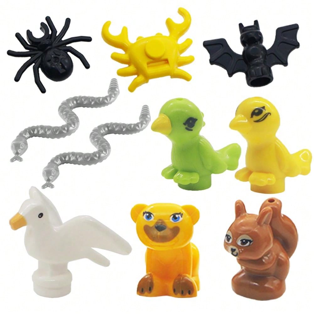 10pcs Wild Animals Building Blocks, DIY Blocks Toys, Bird Snake ...