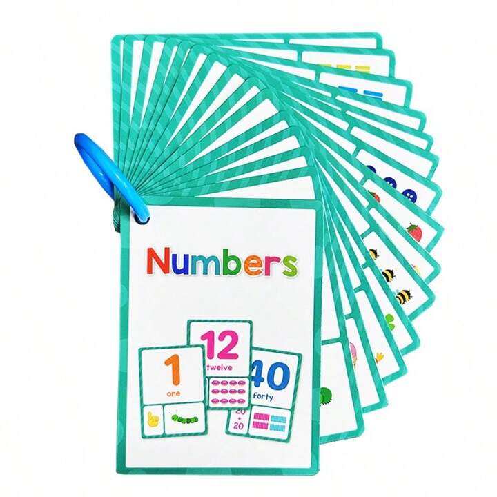 Numbers 1-100 Flash Cards Preschool Kindergarten kids learning Math ...
