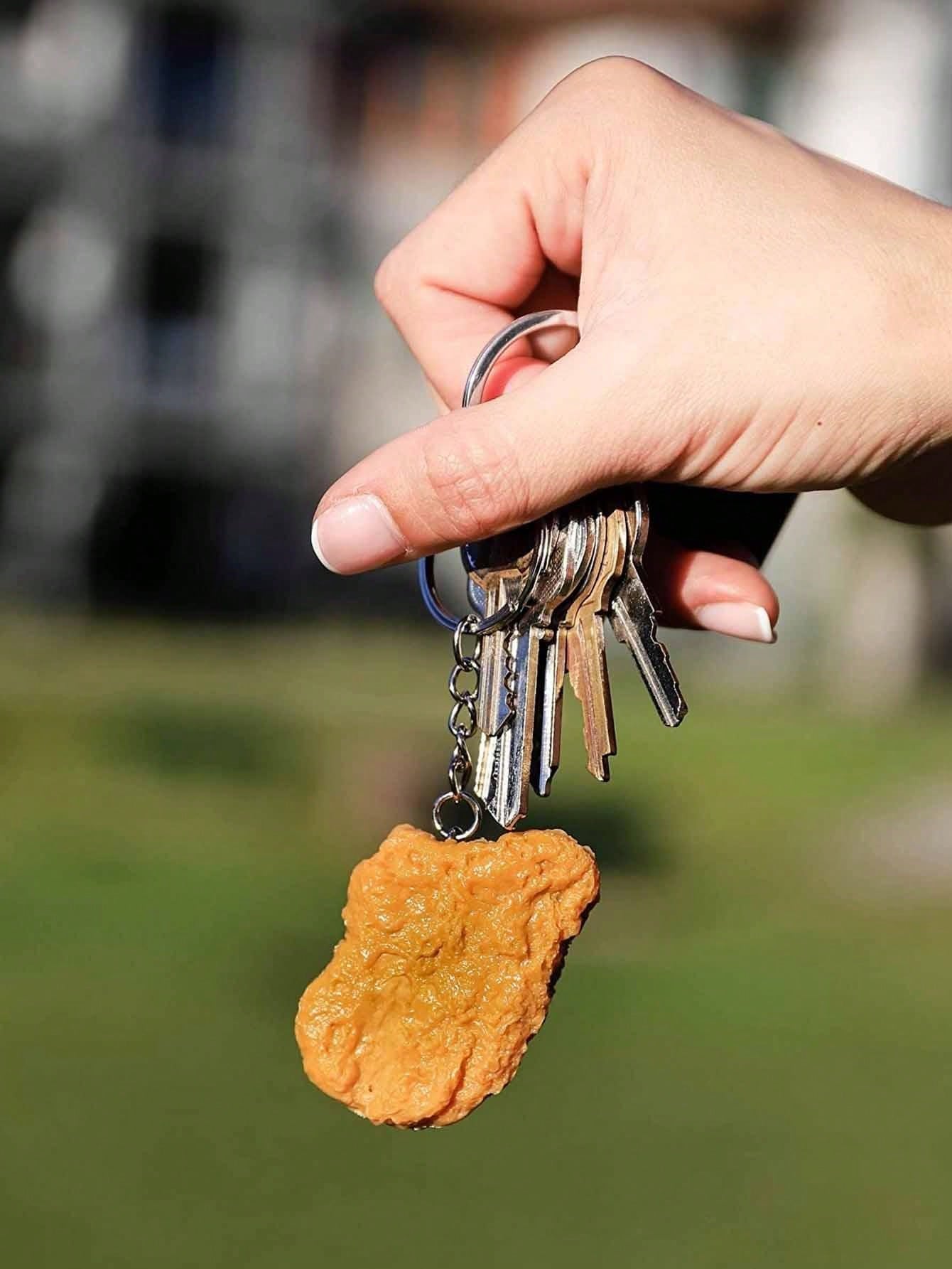 Chicken Nugget Keychain, Chicken Keychain, Stylish Chicken Food ...