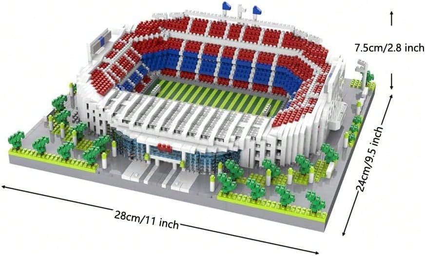3500pcs+ Fc Barcelona Football Stadium Micro Brick Building Set - Fun ...