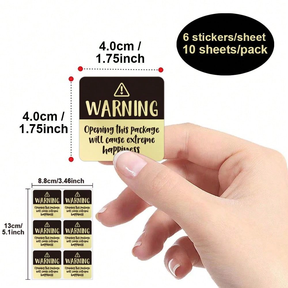 60pcs 10sheets/pack 4*4cm 1.57*1.57inch Square Self-adhesive Label ...