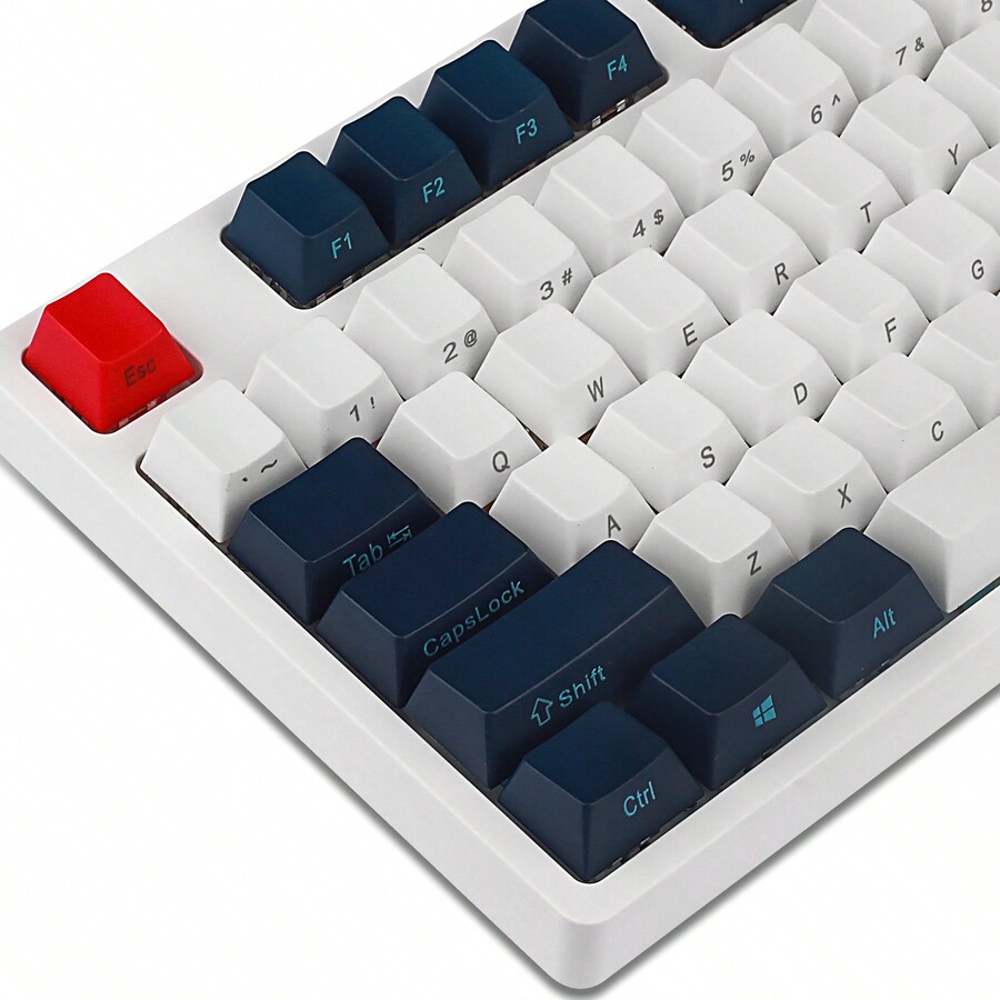 118 key Navy blue side engraved PBT keycaps OEM profile for 61 87 104 ...