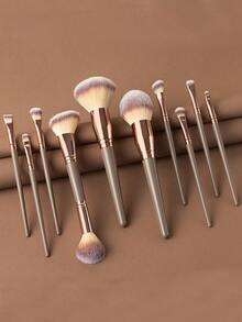 10pcs Makeup Brush Set, Including Eyeshadow Brush, Powder Brush, Etc ...