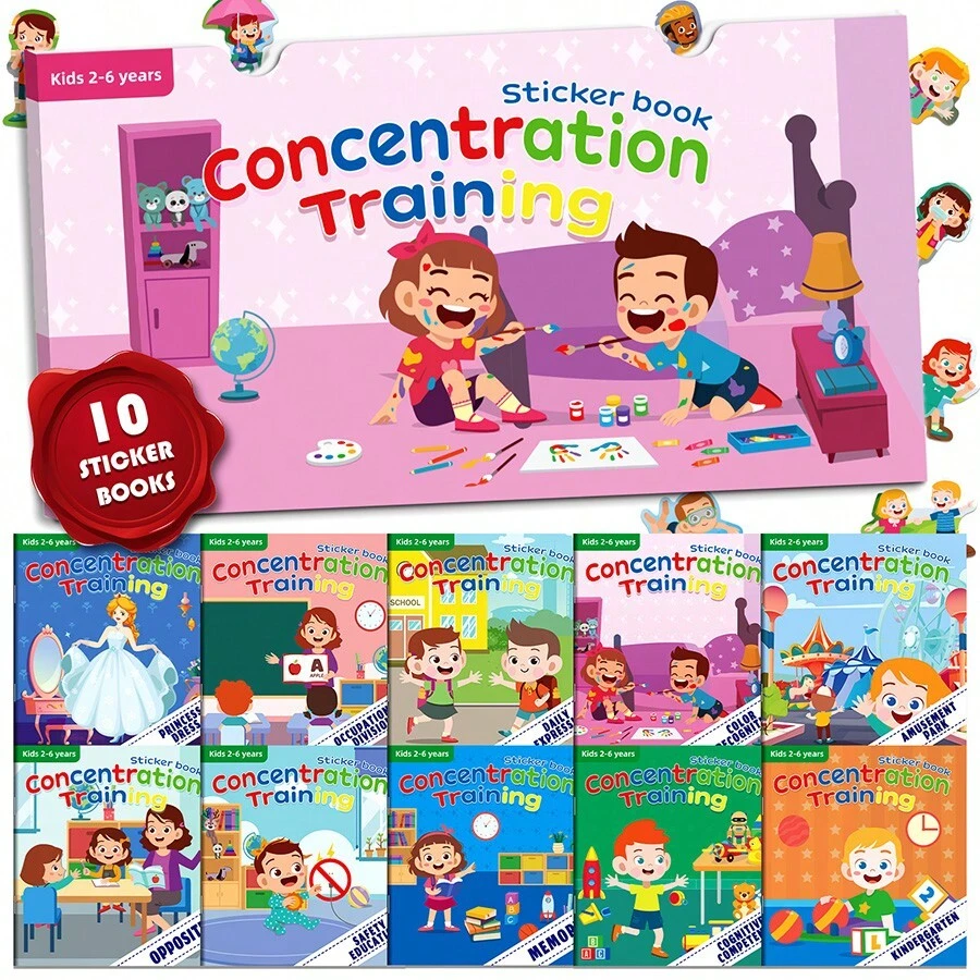 Children 3-6 Years Old Attention Training Sticker, Early Education ...