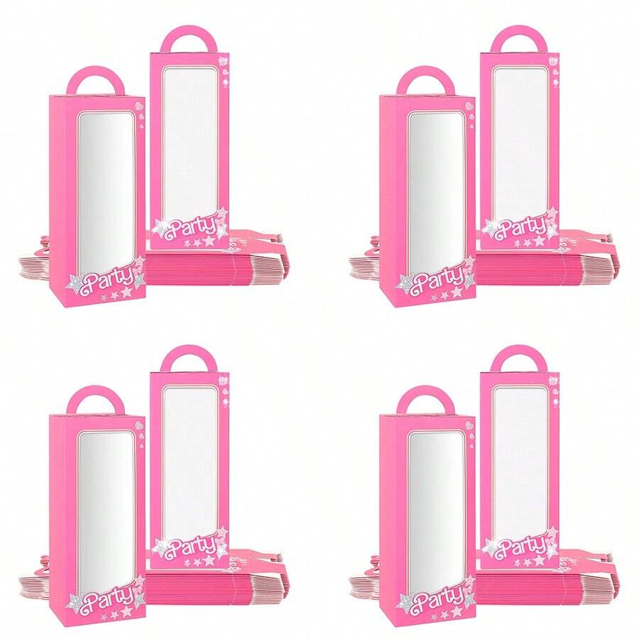 12PCS Pink Doll Party Favor Boxes Doll Props Hot Pink Gift Box Goodie ...