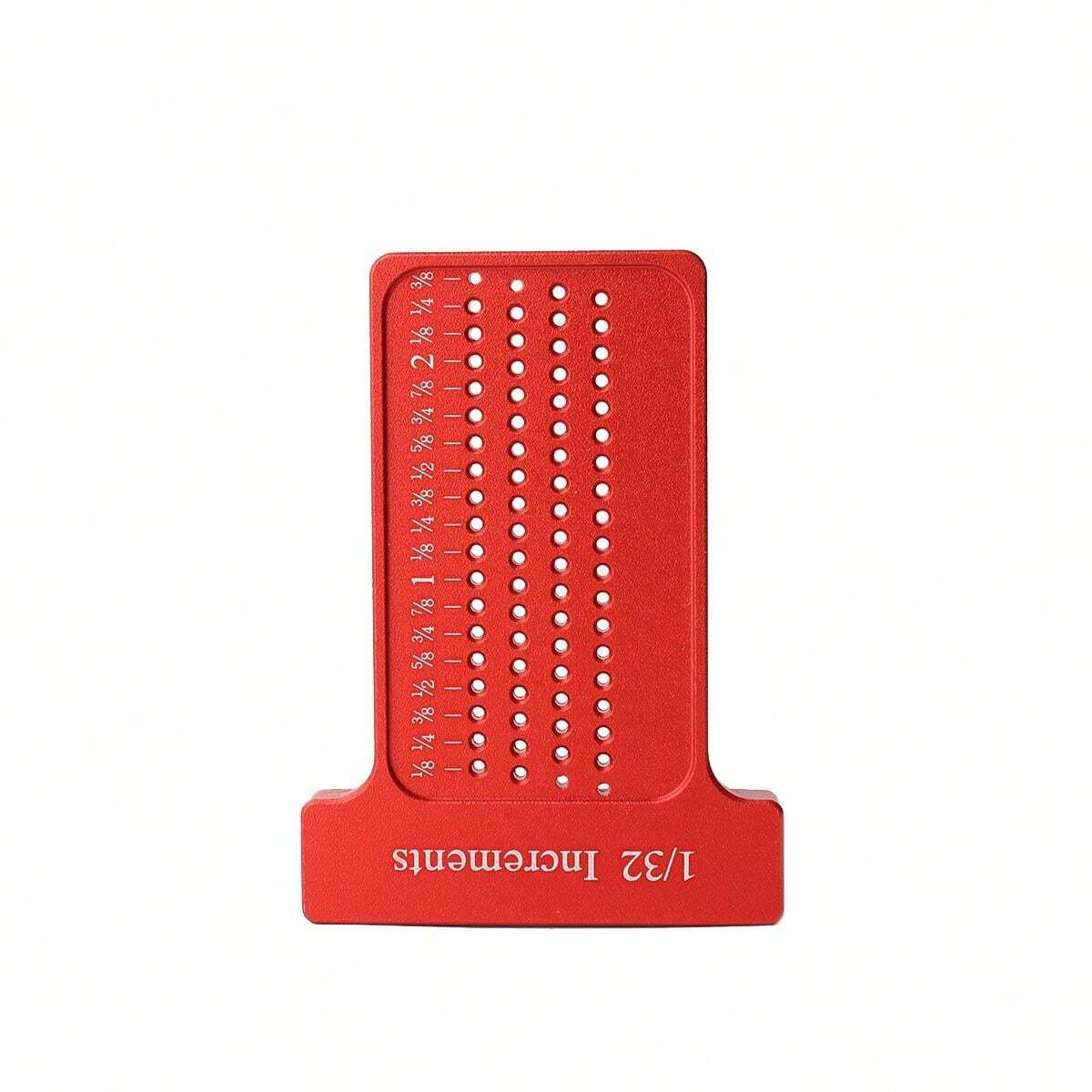 One Piece Red Inch Woodworking Scribe Ruler Hole Scribing Ruler T-Type ...