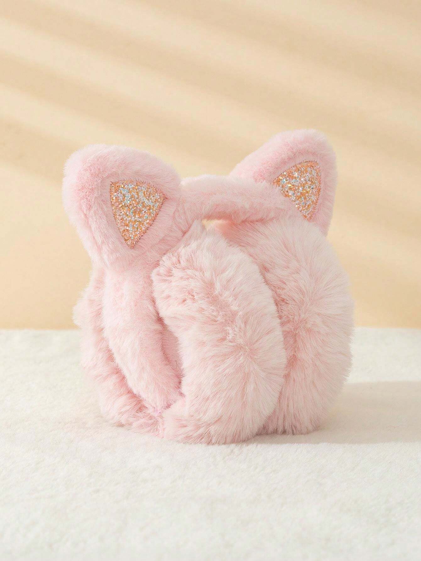 New Arrival Kids' Cute Plush Ear Warmers, Winter Foldable & Anti-freeze ...