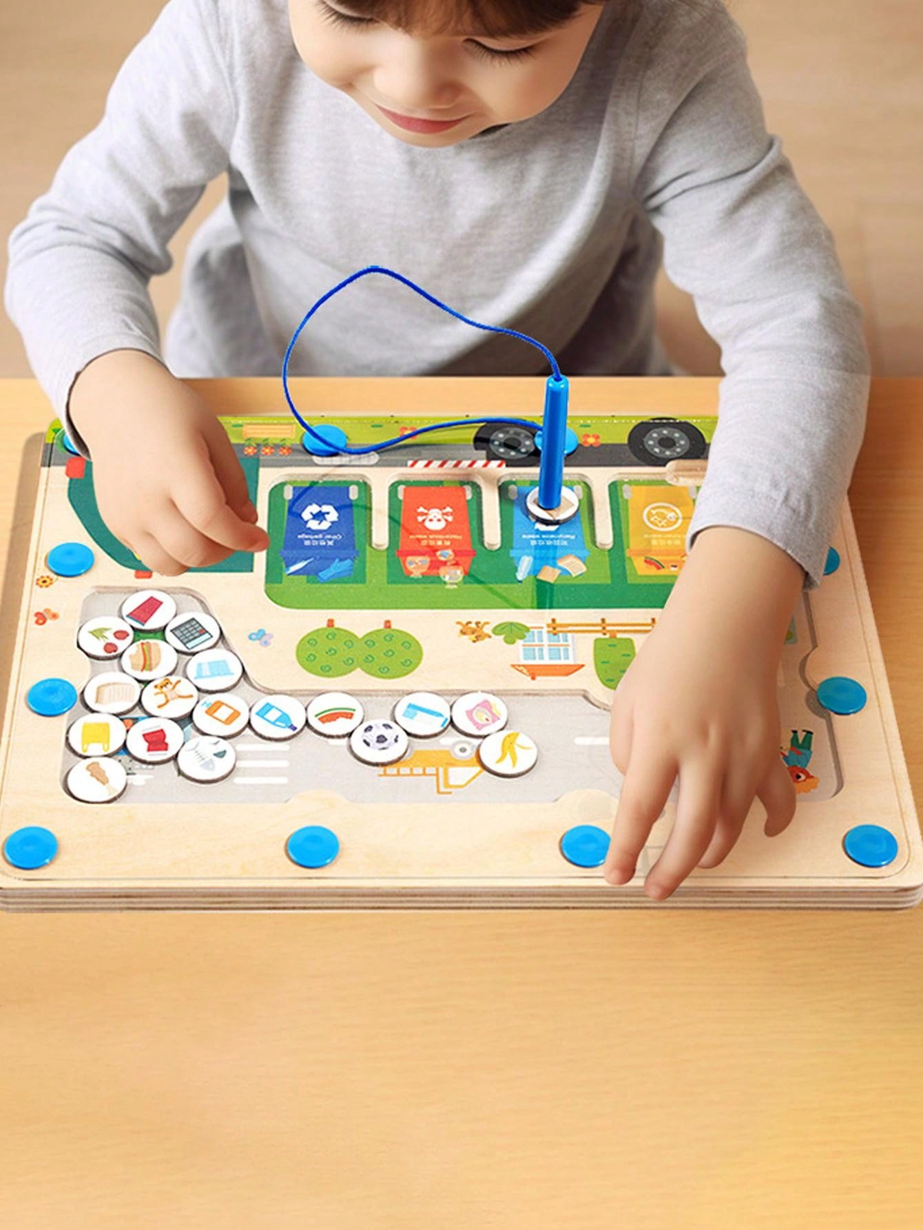 1 PCS Children's educational toy rolling ball garbage classification tabletop game exercises ...