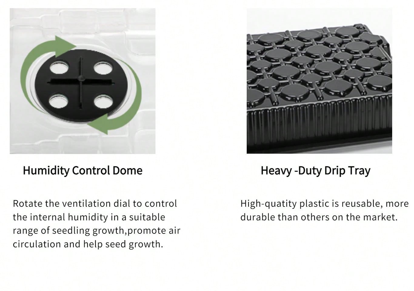 Seed Germination Tray With 2 Led Grow Light Bars, 40-Cell Seed ...