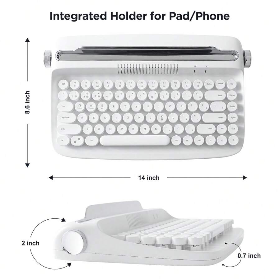 Yunzii Yunzii Actto B303 Wireless Typewriter Keyboard Retro Bt