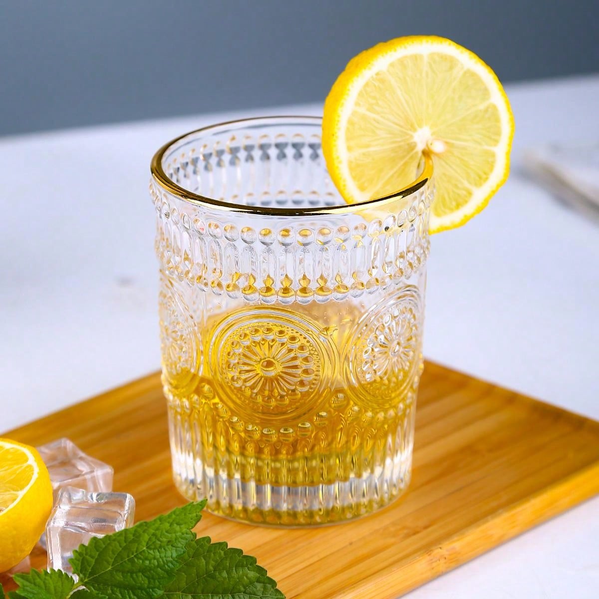 Glass Water Cup Sunflower Design Glass Cup | SHEIN USA