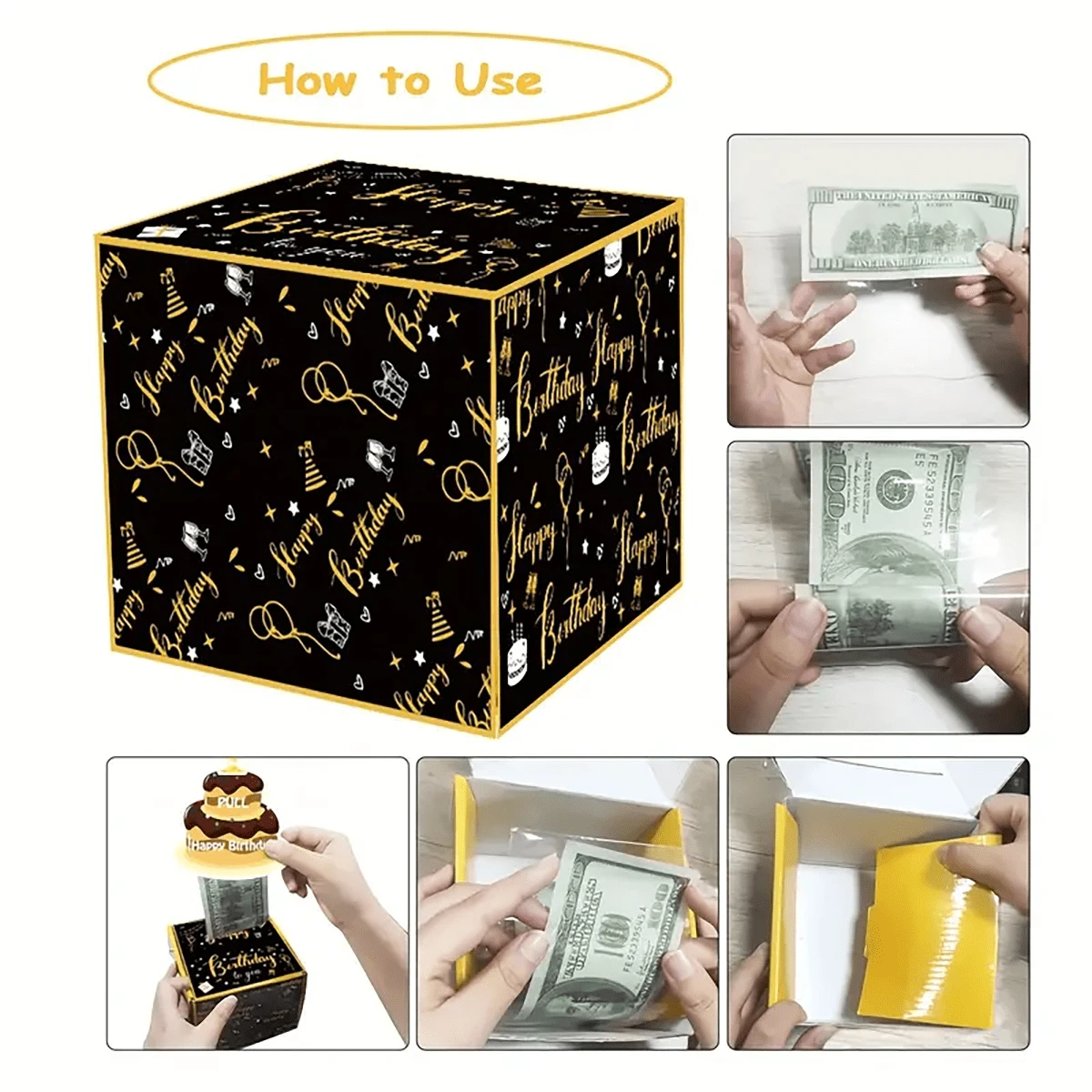 Interesting Birthday Money Box For Cash Gifts, Diy Surprise Money Gift ...