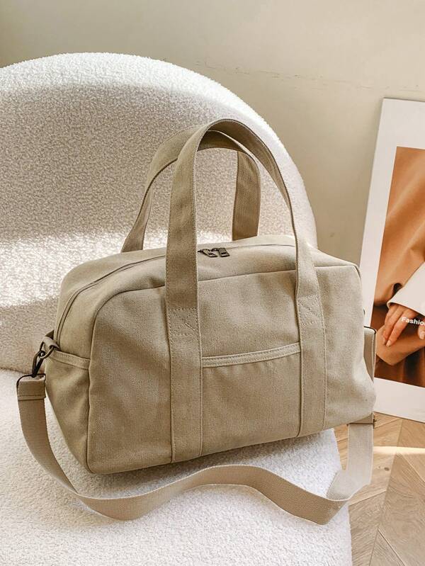 1pc Large Capacity Plain Travel Luggage Bag With Minimalist Design ...