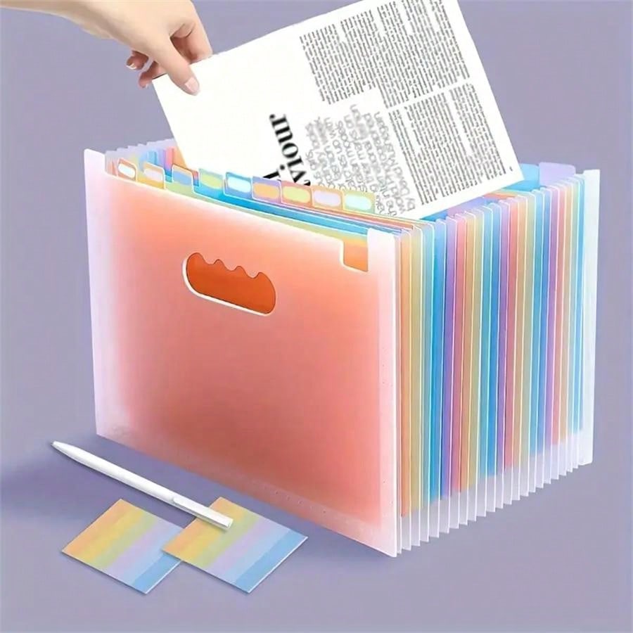 1pc Expanding File Folder Self, A4 Size Desk Document Storage Expander ...