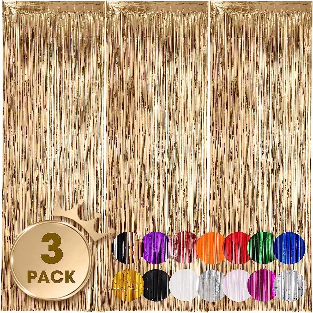3 Packs 1*2m Rain Silk Curtains Festival Party Scene Decoration Kit For ...