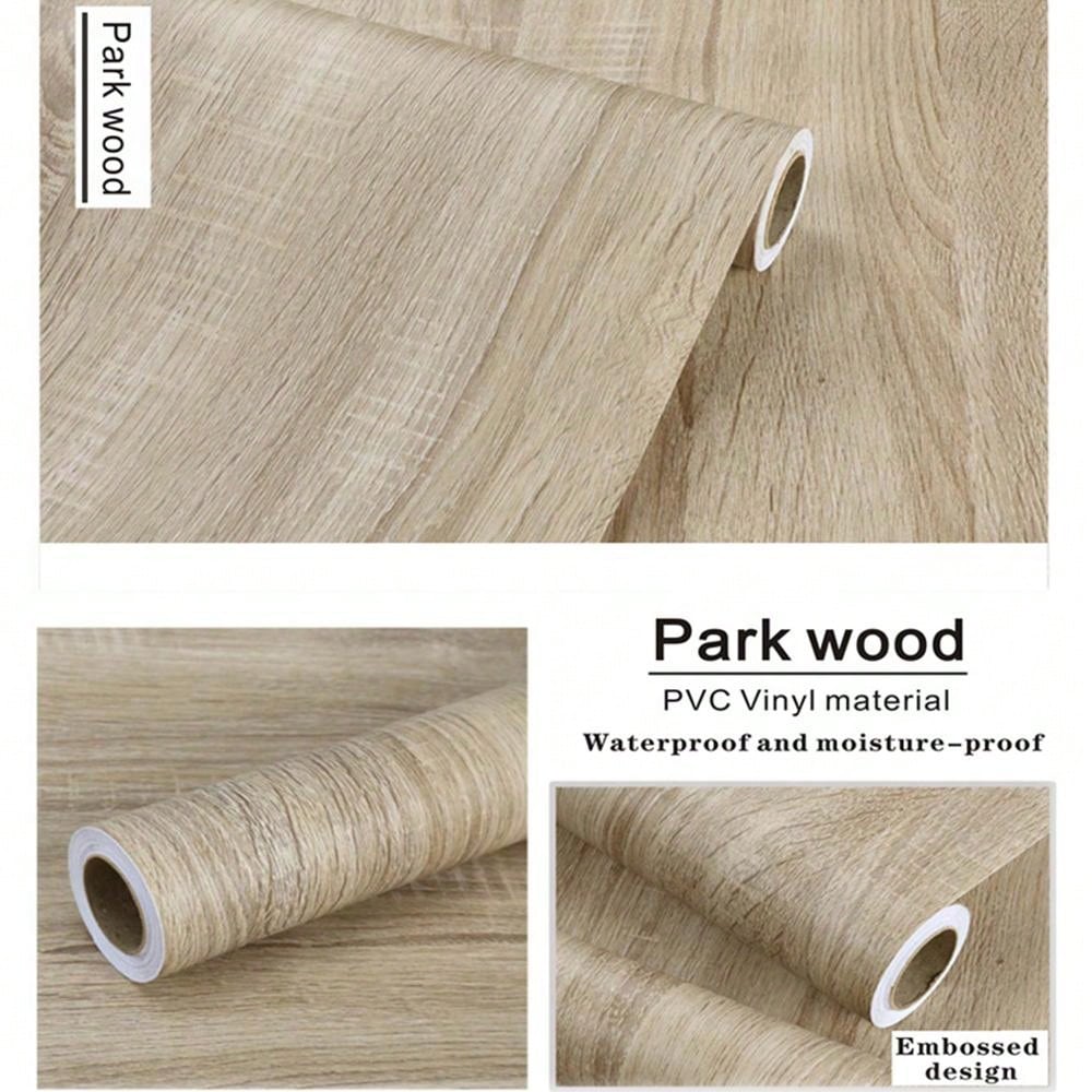 1 Rolle Gelbe Tapete Mit Holzmaserung Zum Abziehen Und Aufkleben ...