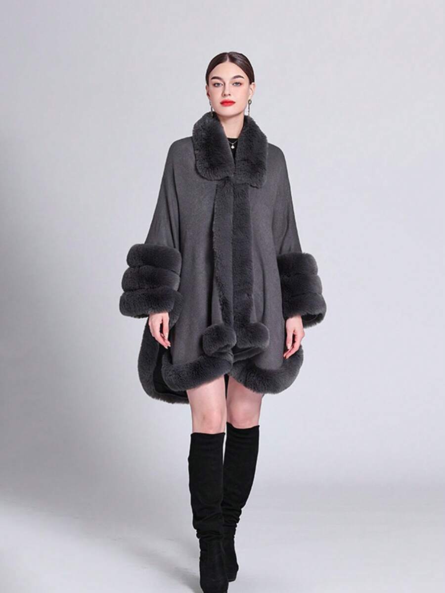 A Women's Solid Color Knitted Thickened Soft Imitation Cashmere ...