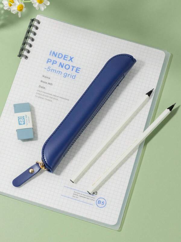 Five-color Pen Pouch, Blue Single Color Pen Sleeves, Ballpoint Pen ...