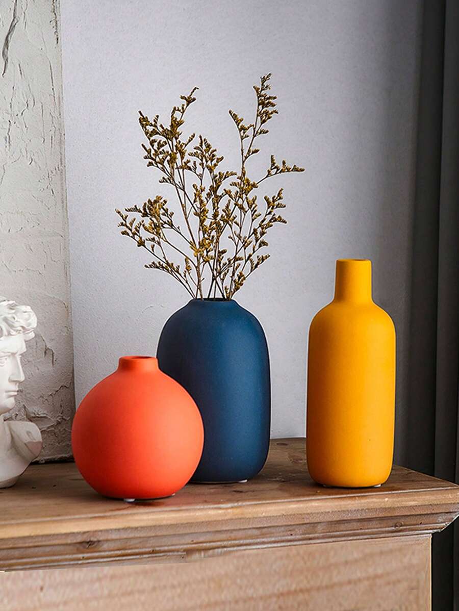 Nordic Modern Minimalist Creative Morandi Ceramic Vase, Home Living ...
