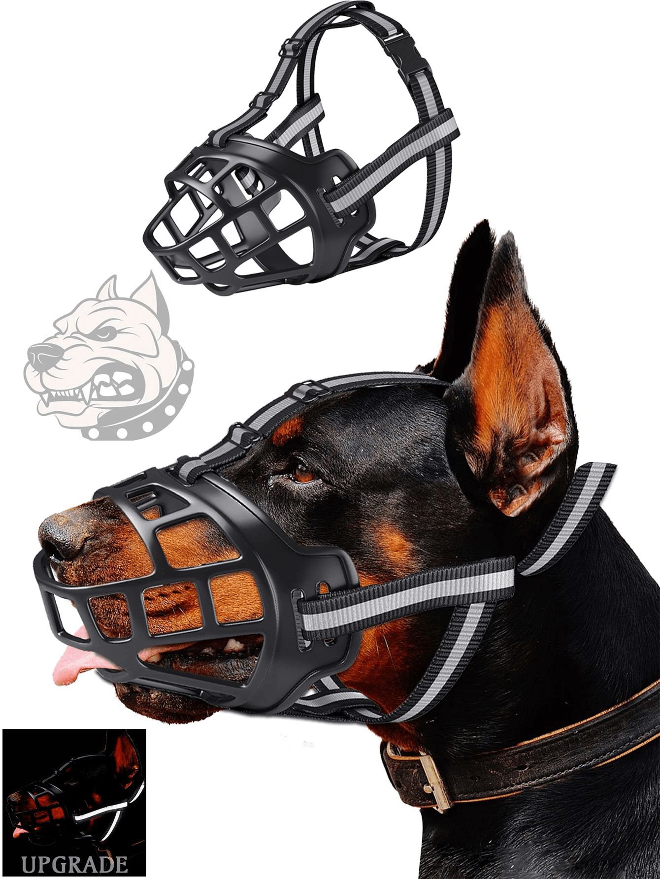 Bozal para perros, suave bozal de silicona para cubrir la boca de las ...