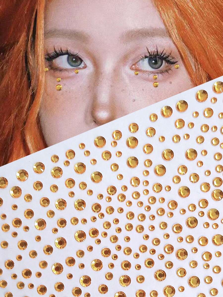 1pc Yellow Acrylic Material Bling Bling Face Gem For Party Essential ...