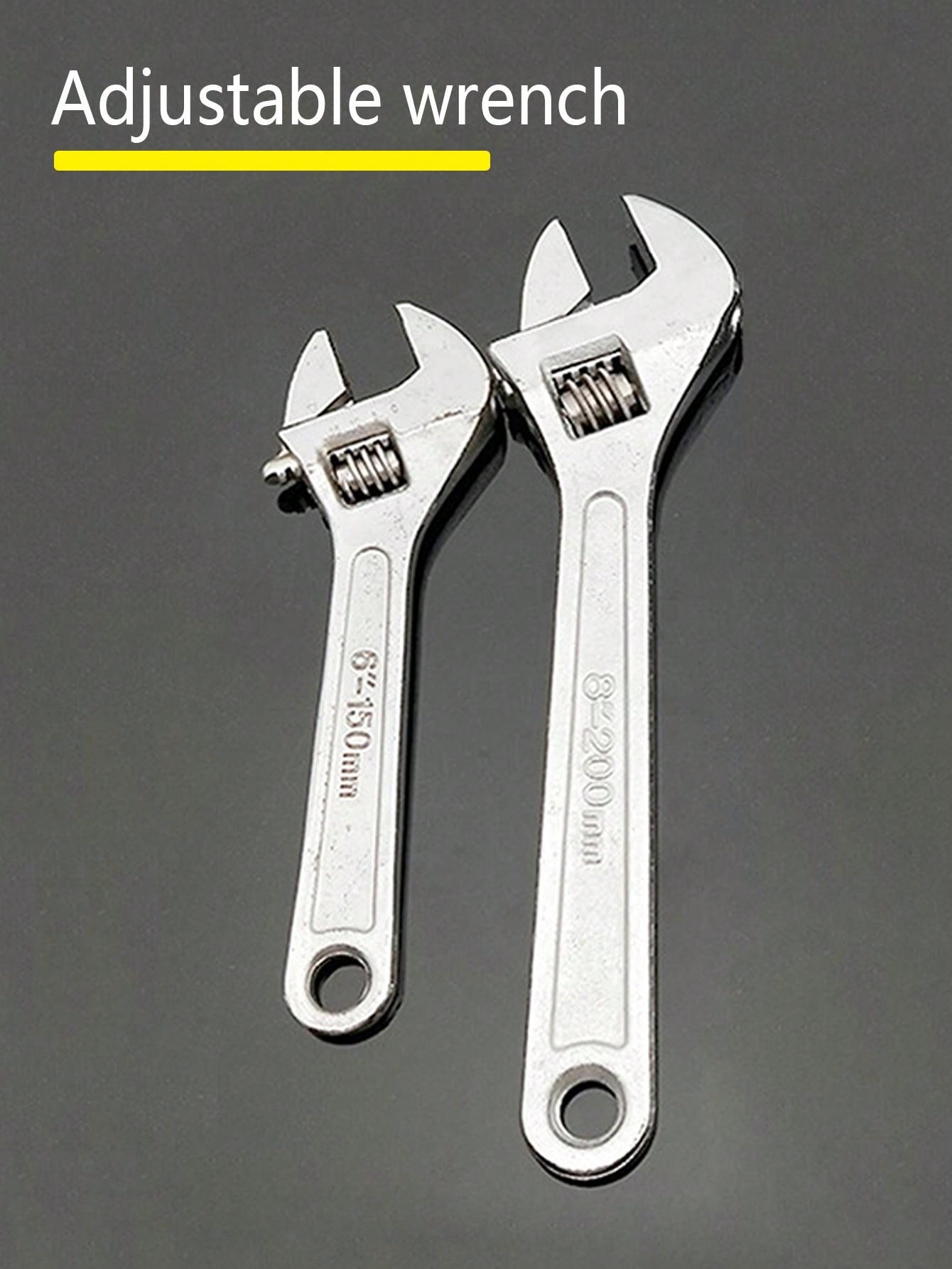 1pc 8-Inch Chromium-Vanadium Steel Adjustable Wrench, Suitable For ...