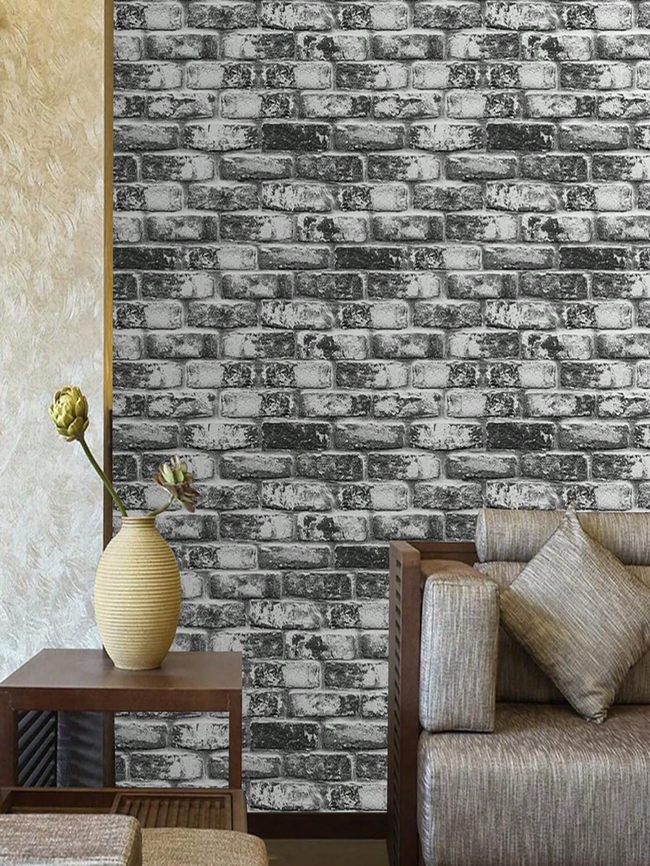 Peel And Stick Wallpaper Stone Brick Contact Paper Waterproof Wall ...