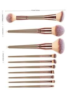 10pcs Makeup Brush Set, Including Eyeshadow Brush, Powder Brush, Etc ...