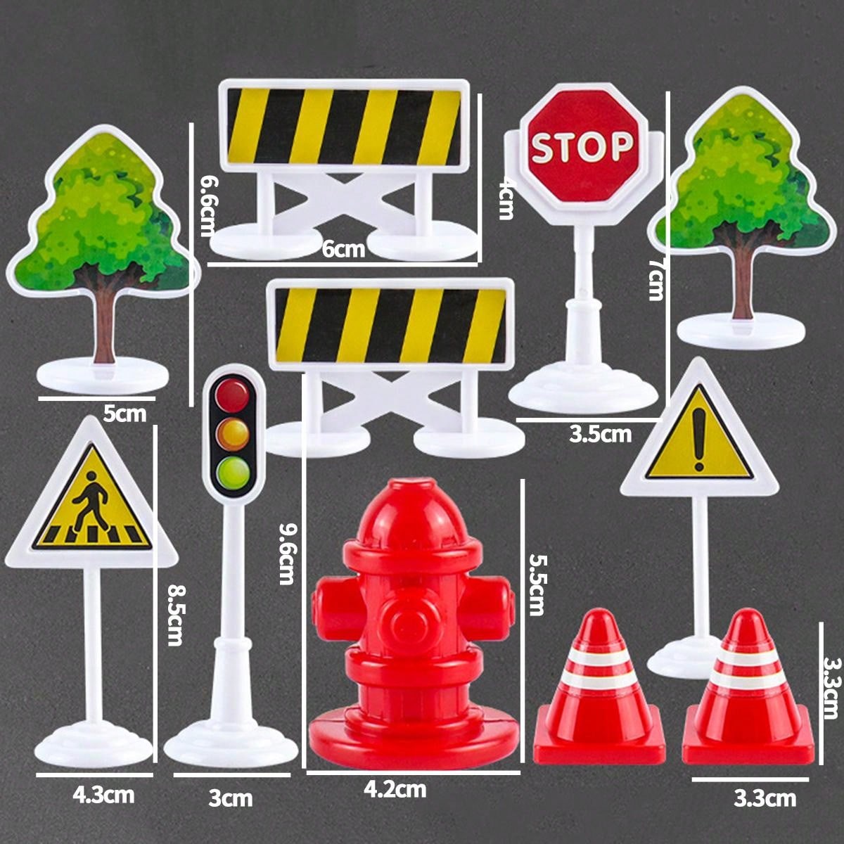 11pcs/set City Street Traffic Building Road Traffic Signs Toys Classic ...