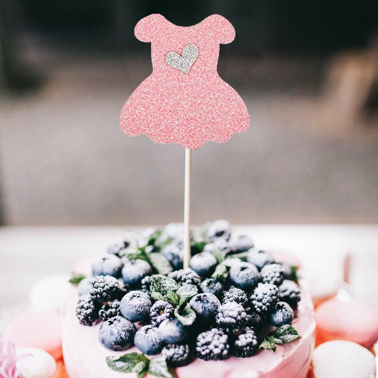 40 Piece Cupcake Toppers For Girls, Glitter Bow Tie Cupcake Selection ...