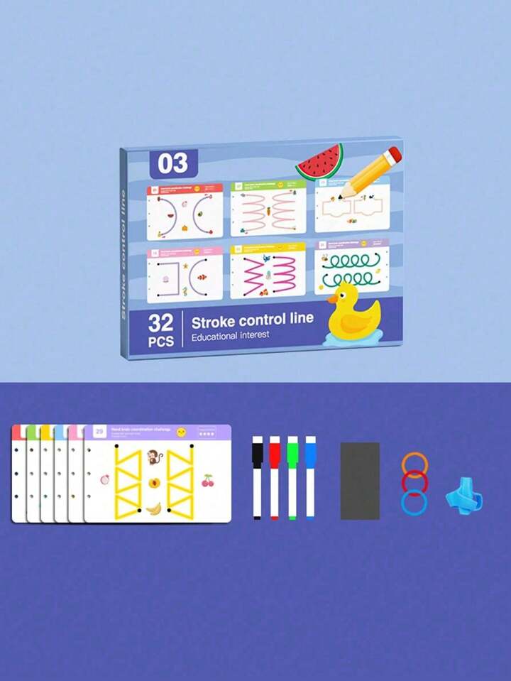 Children's pen-control training line drawing, kindergarten baby hand ...