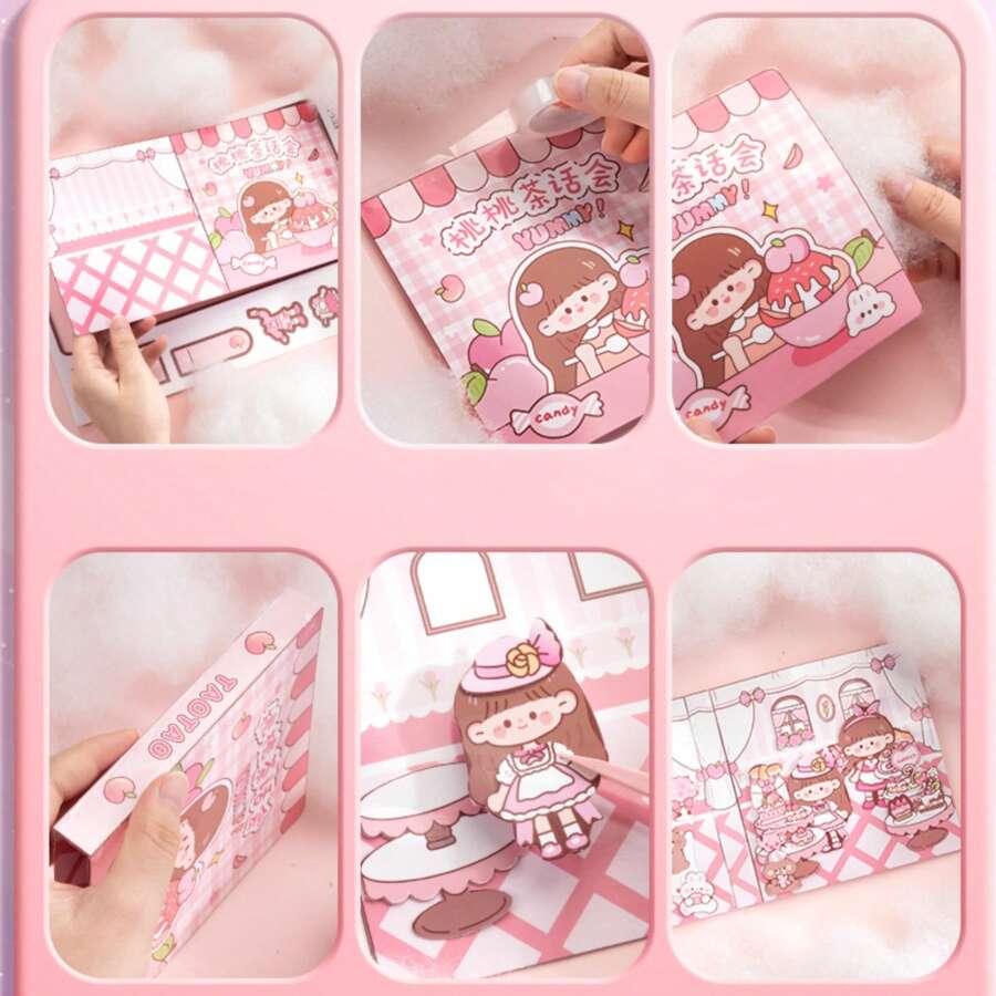 Fun Quiet Book DIY Set, 3D Sticker Book Replacement Sticker Scene ...