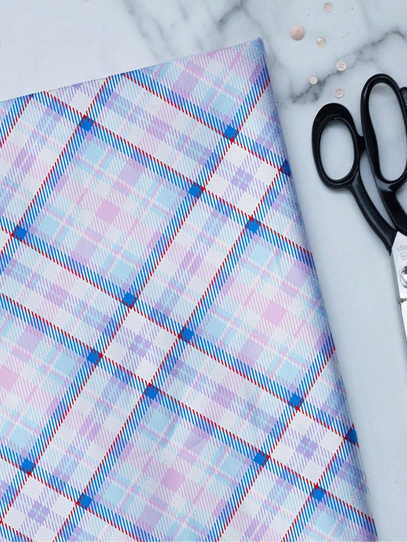 Gradient Plaid Pattern Series Diy Fabric Piece, Handmade Craft Fabric ...