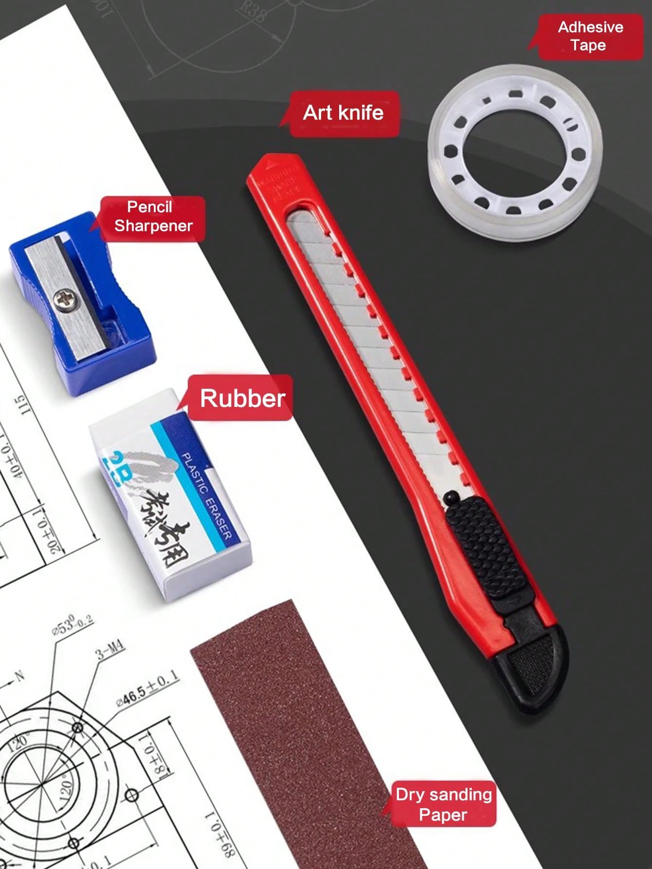 Stationery Storage Box Engineering Drawing Mechanical Tools Set ...