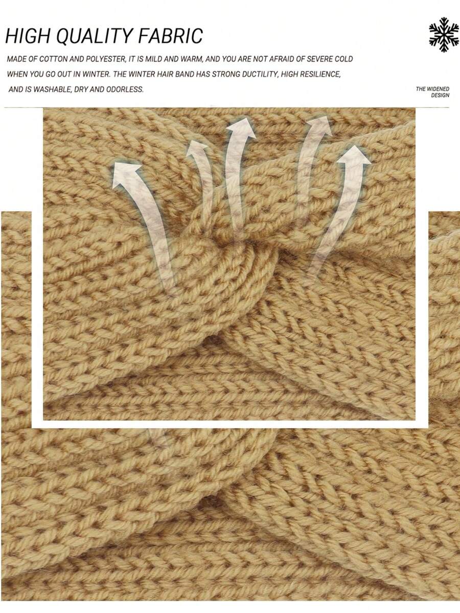 4pcs Knitted Ear Warmer Headband Hair Handkerchiefs for Women Stretch ...