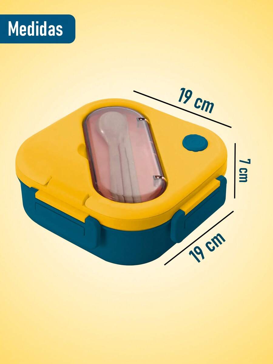 Tupper Box Lunch Cuadrado De Plástico Con Cubiertos | Moda de Mujer ...