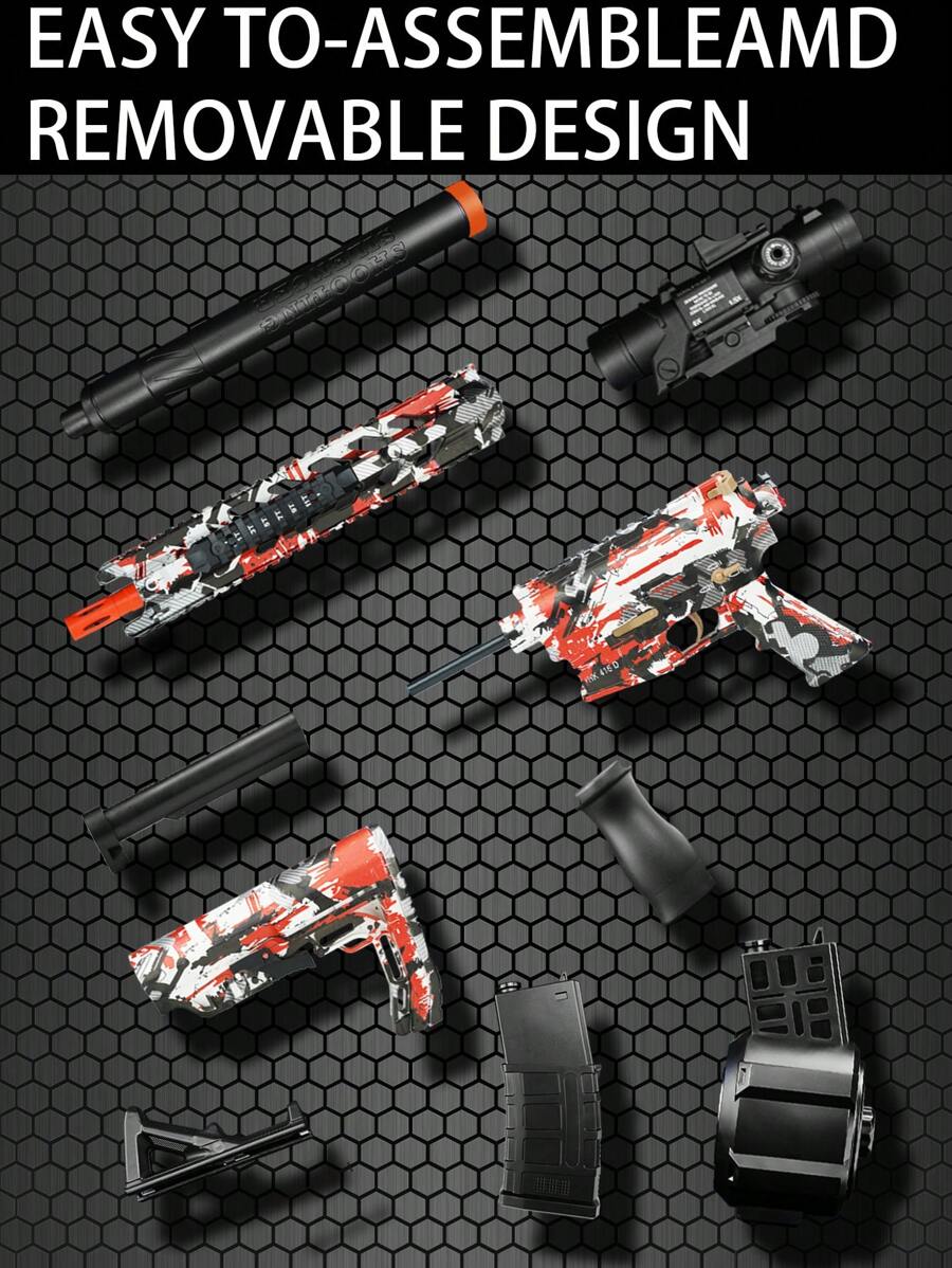 Gel Blaster Toy Gun, Manual & Automatic Dual Mode Gel Ball Blaster With ...