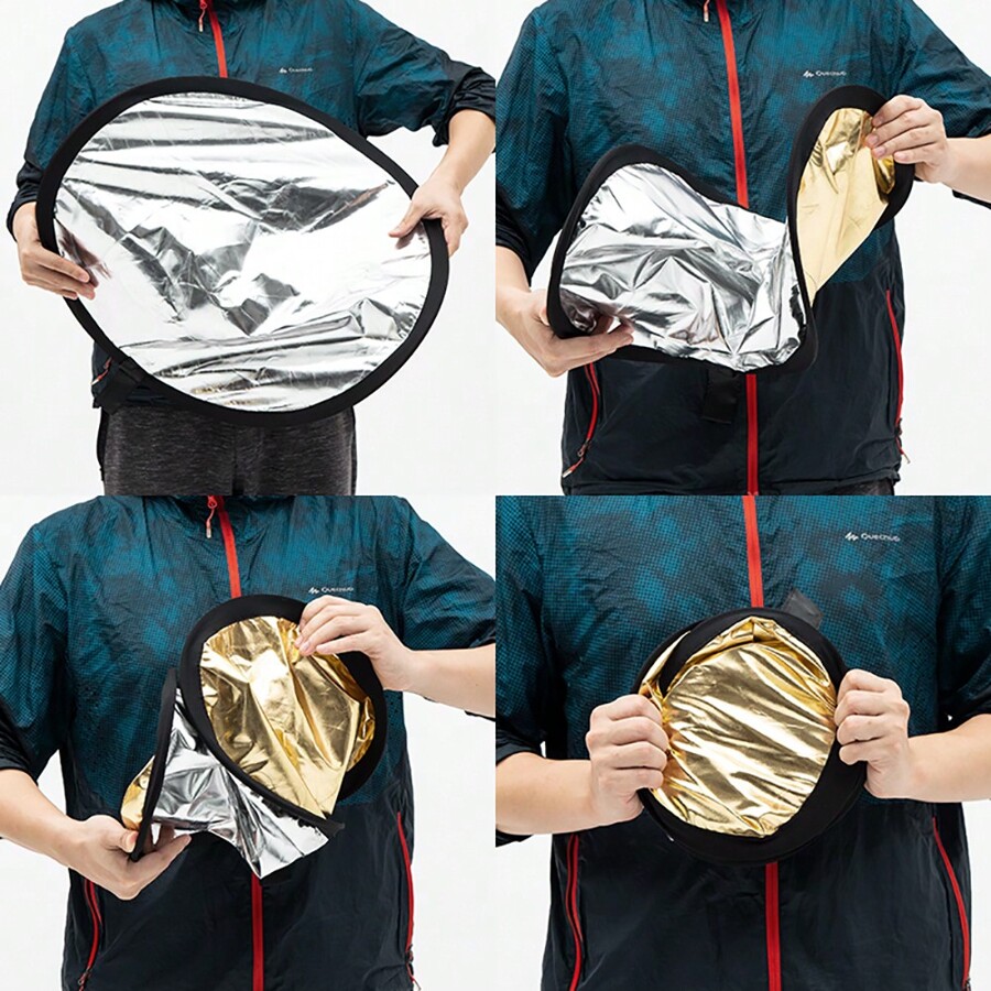 Godox 60cm 2-in-1 Gold & Silver Mini Portable Photography Reflector ...