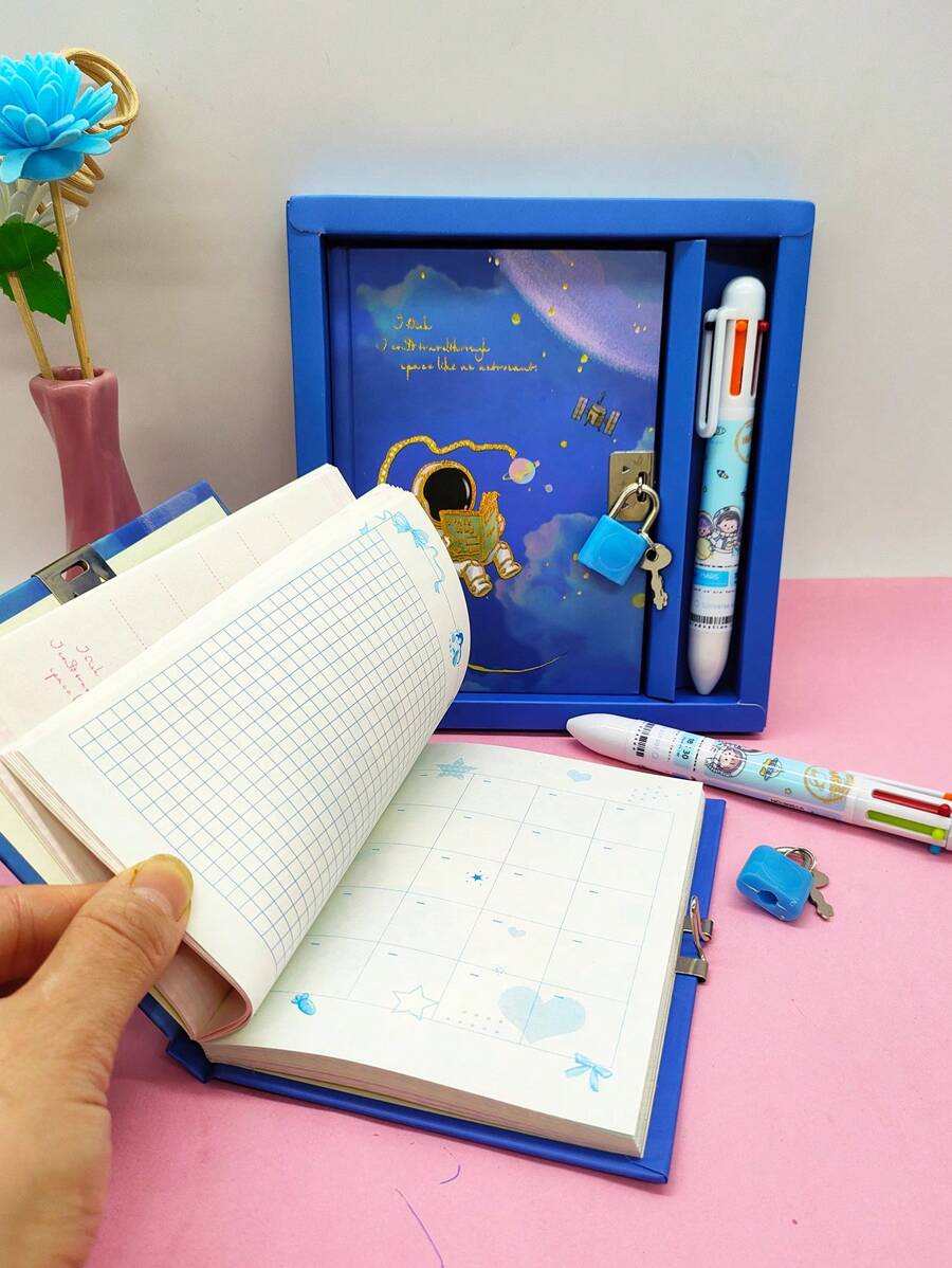 1set Flying Cartoon Hot-stamped Financial Notebook, Pocket Notepads ...