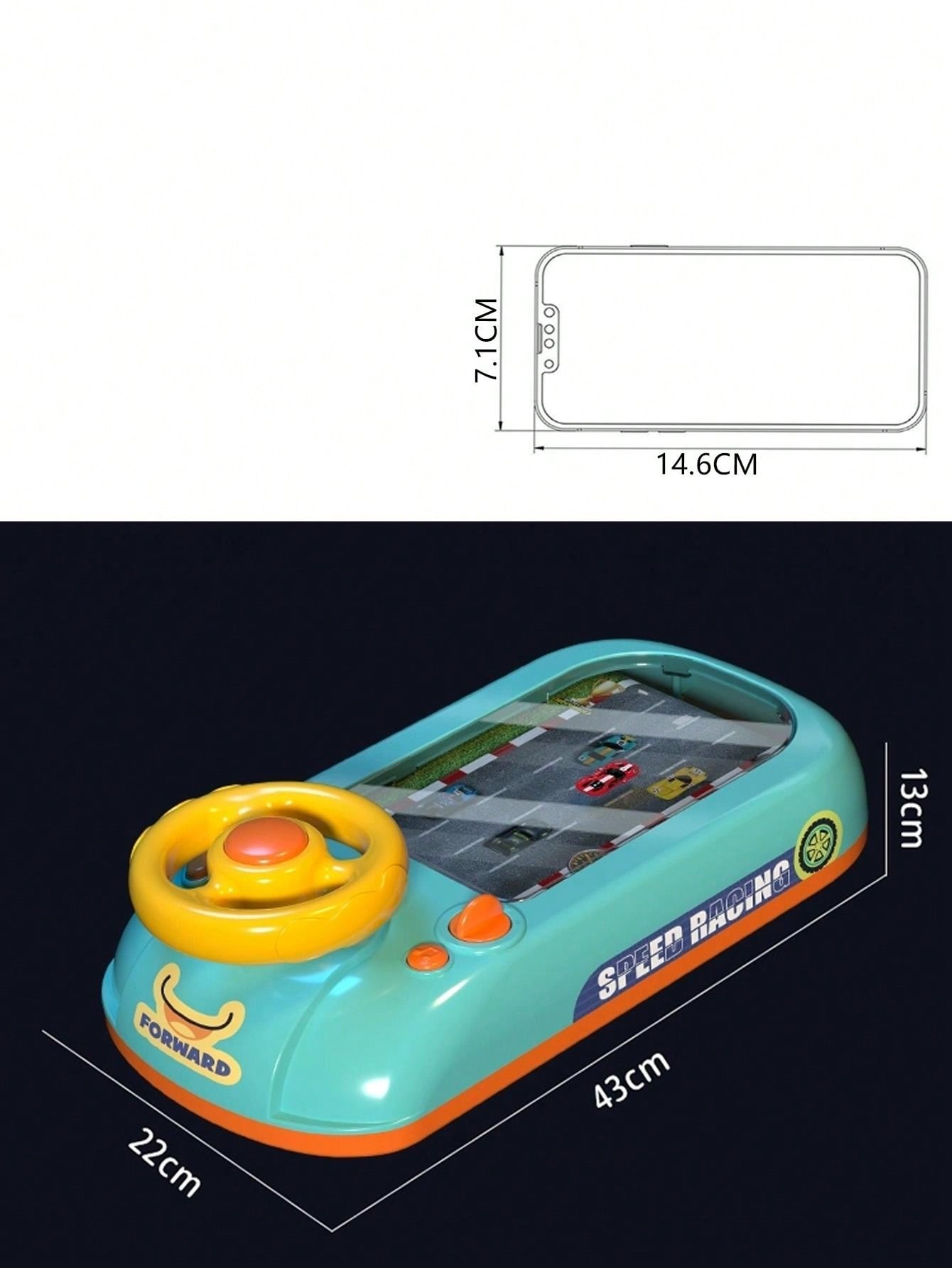 Children's Toy Simulated Driving Steering Wheel, Electric Desktop ...