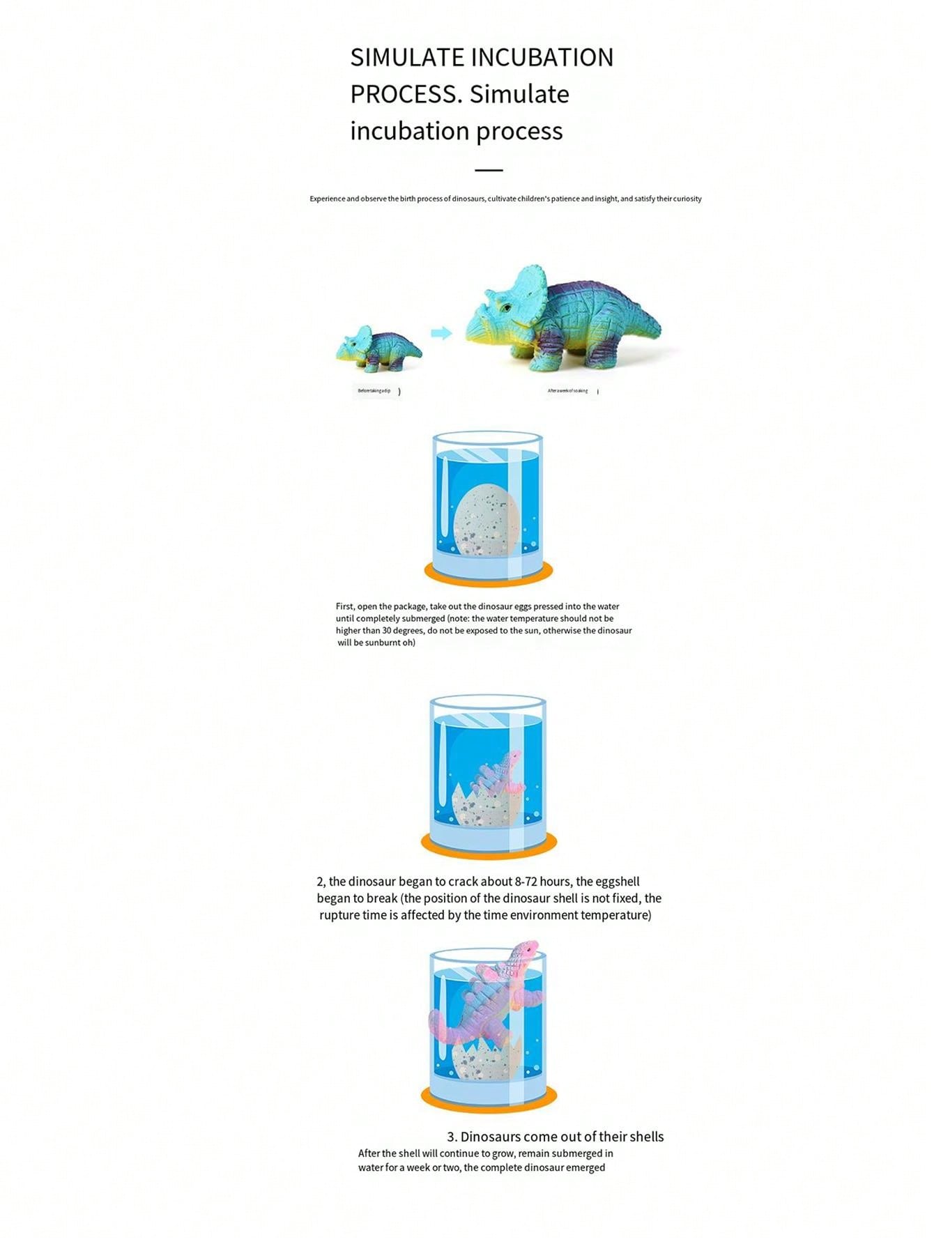 1 Juguete Para Incubar Huevos De Dinosaurio. El Huevo Se Puede Poner En ...