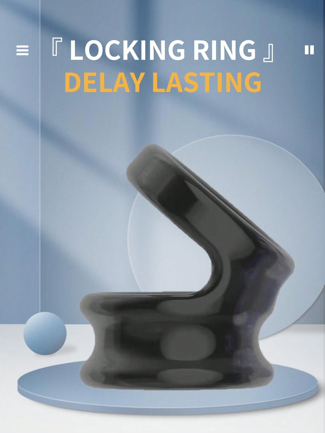 1 set of male safety material solid egg lock ring scrotum male wear restraint ring, soft set ...